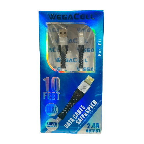 WegaCell - Fast Charge 10ft Data Cable (USB to IPH) - Electronics (2.4A ...
