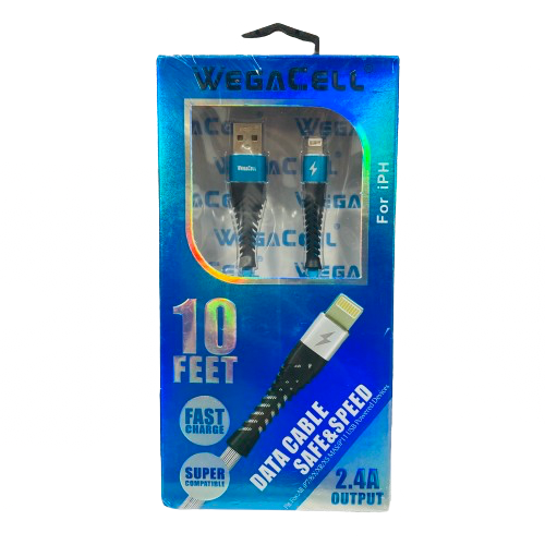 WegaCell - Fast Charge 10ft Data Cable (USB to IPH) - Electronics (2.4A ...