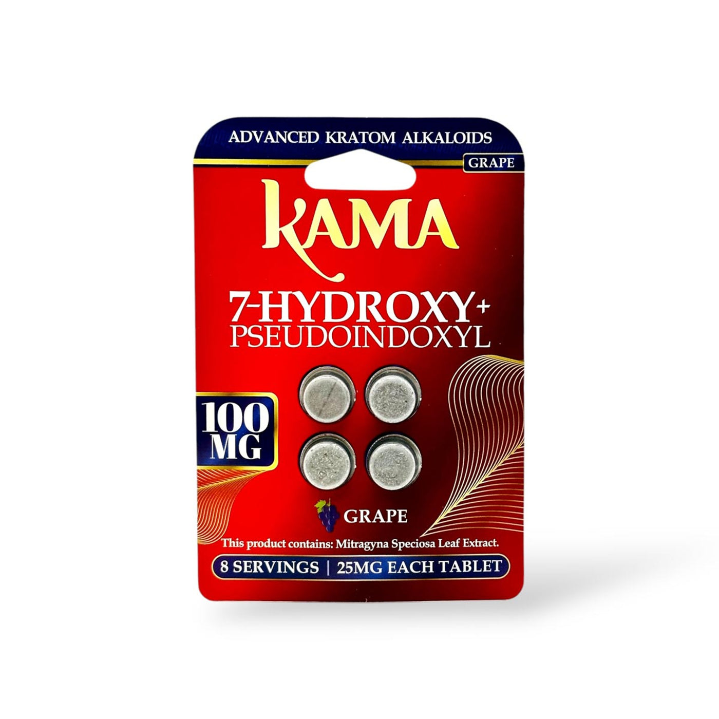 Kama - 7 Hydroxy + Pseudoindoxyl Tablets (25mg x 4ct) - Kratom Capsules ...