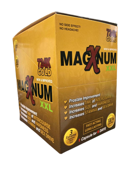 Magnum XXL Gold 724K Performance Enhancement Pills 700mg Box of 24 MK Distro