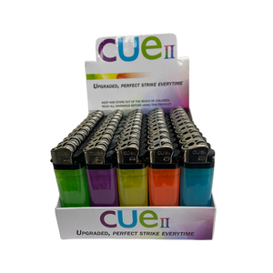 CUE II - Clear - Disposable Lighters (Box of 50) | MK Distro